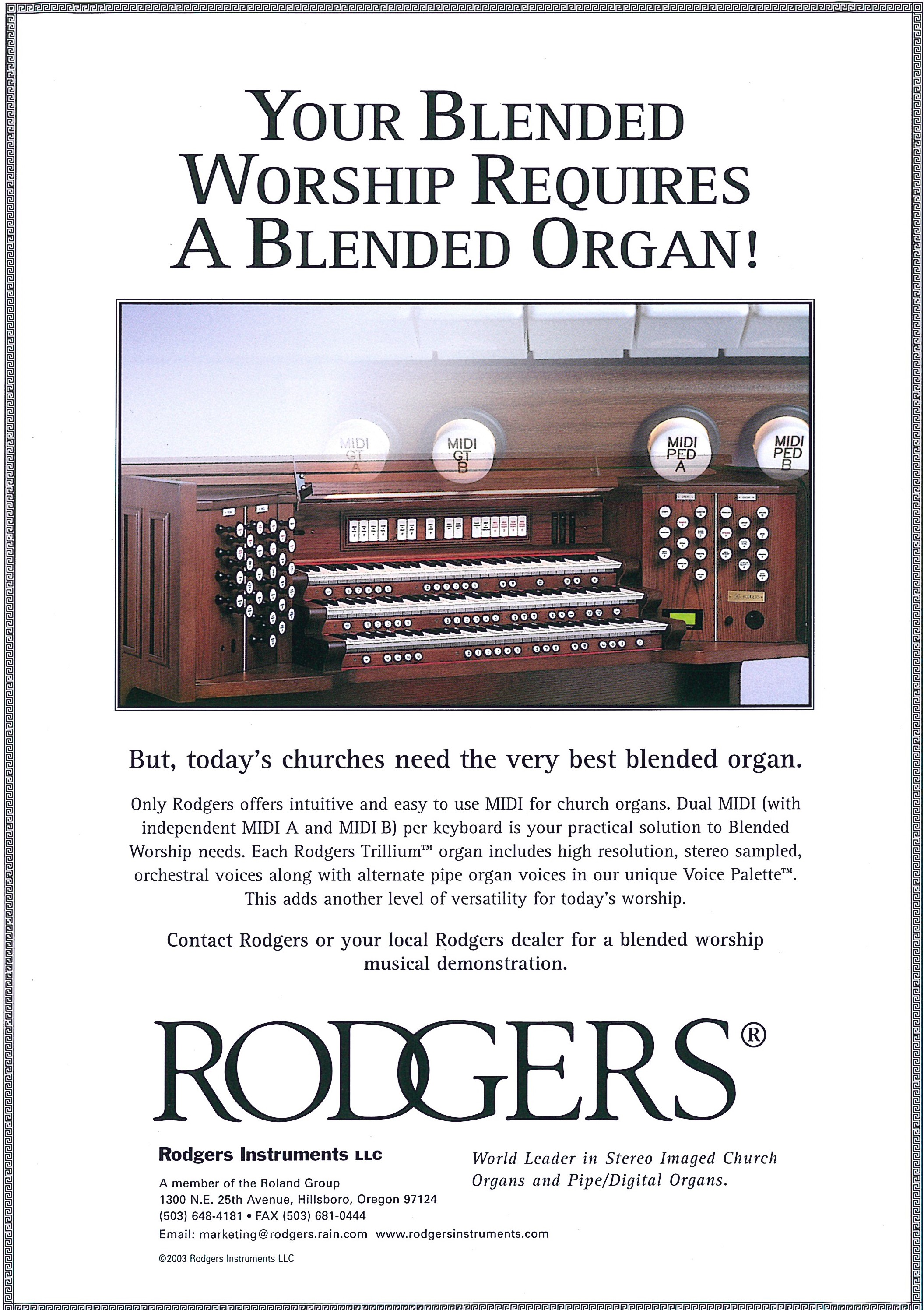 Historic Rodgers Ads - Rodgers